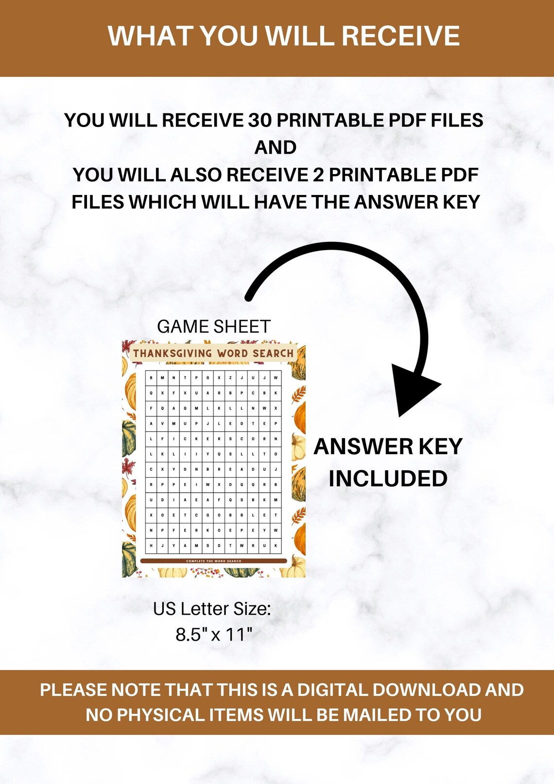 32 Page Thanksgiving Word Search Game, Turkey Day Game for Adults Kids ...