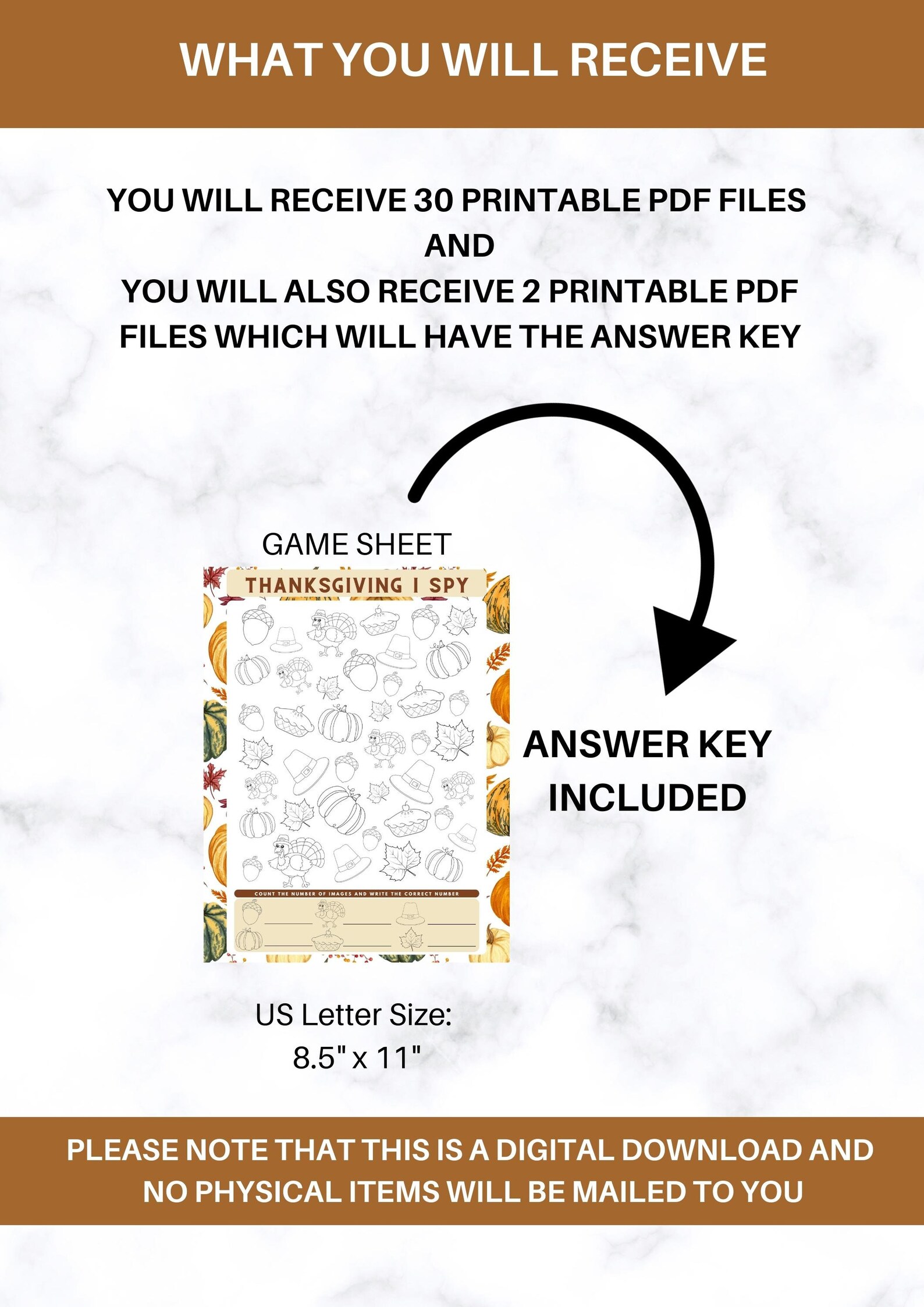 32 Page Printable Thanksgiving I Spy Game for Adults and Kids, Activity ...