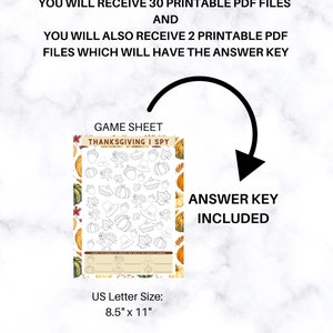 32 Page Printable Thanksgiving I Spy Game for Adults and Kids, Activity ...