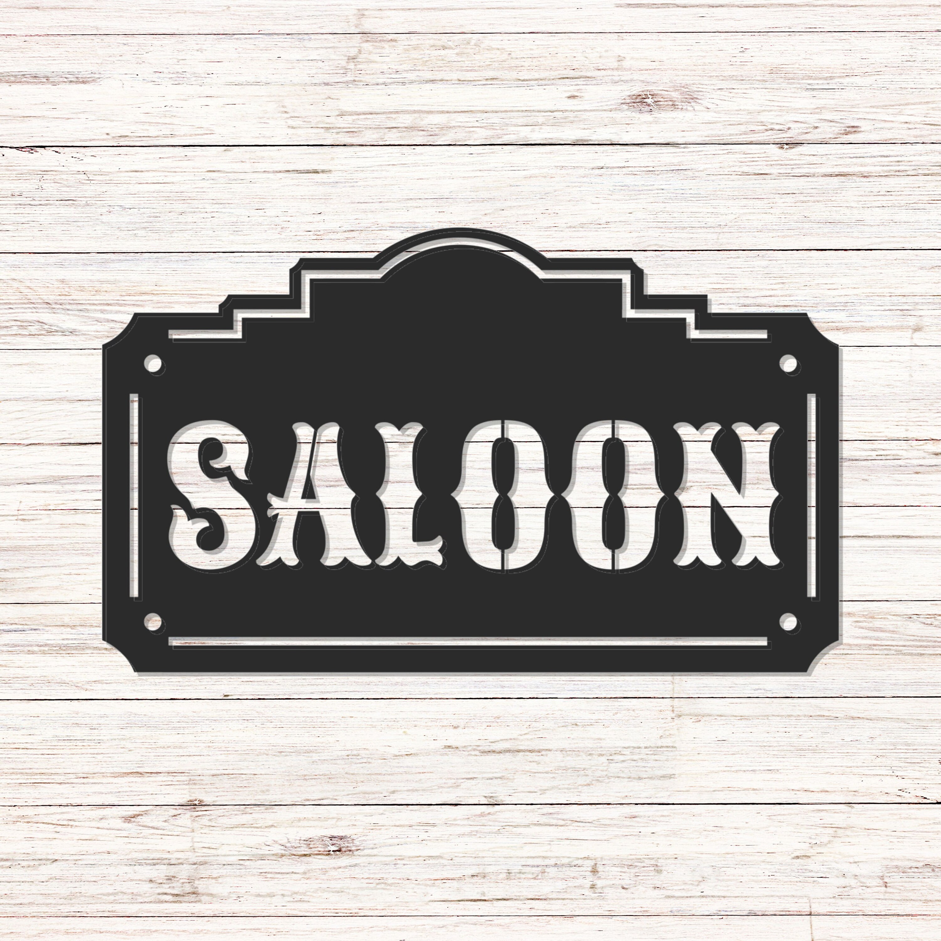 Saloon Metal Sign | Bar Wall Decor | Western Sign | - Etsy