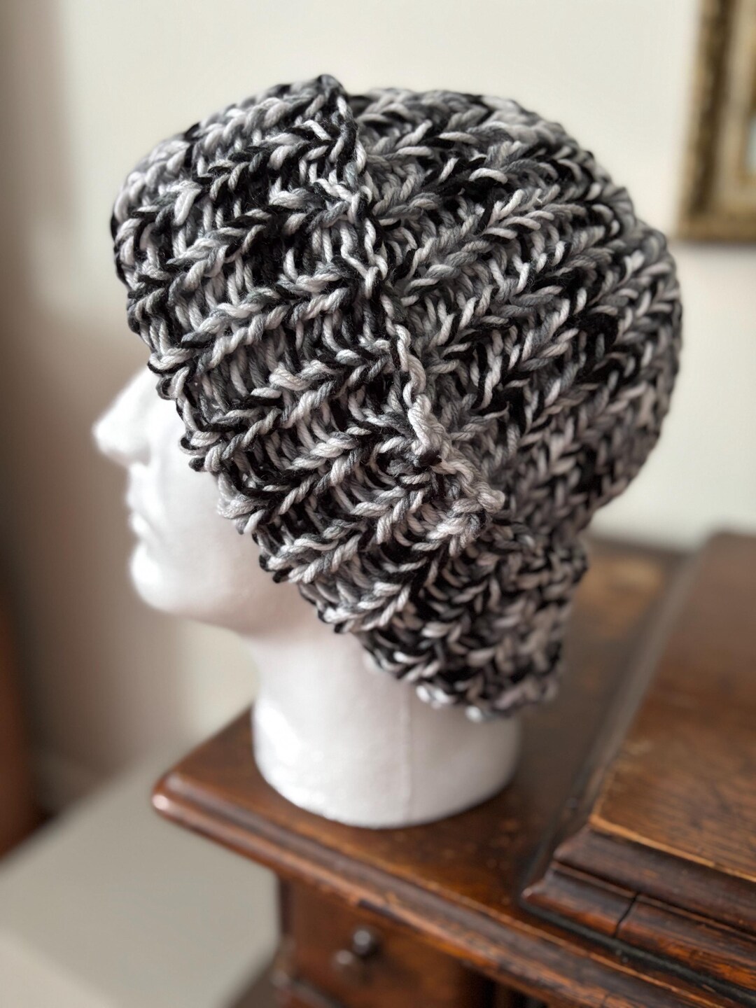 Cookies N Cream Bulky Knit Beanie - Etsy