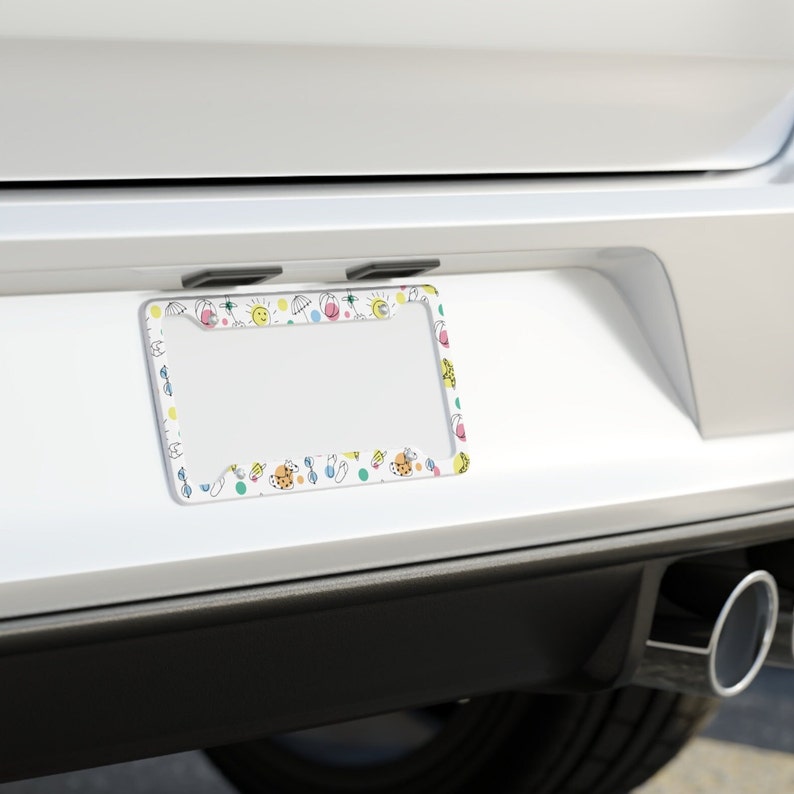 Beachtime License Plate Frame Beach License Plate Summer Car Accessory ...
