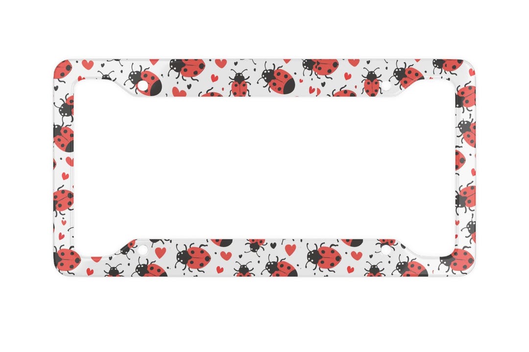Lovebug License Plate Frame- Ladybug License Plate Cover- License Plate ...