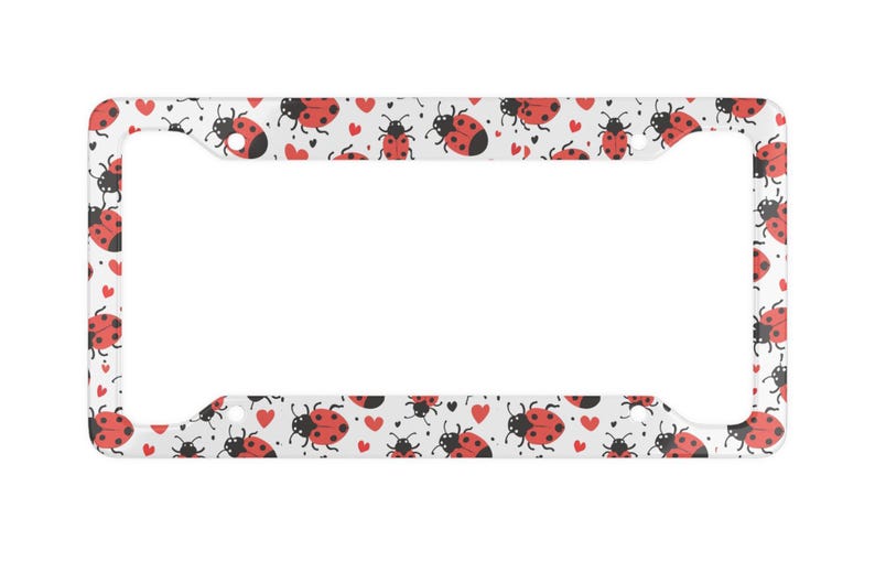 Lovebug License Plate Frame- Ladybug License Plate Cover- License Plate ...