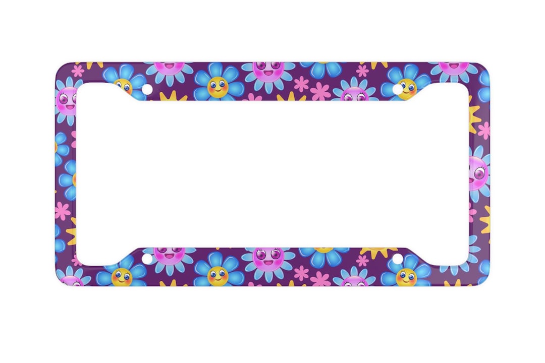 Retro Purple License Plate Frame License Plate Cover Retro Car ...