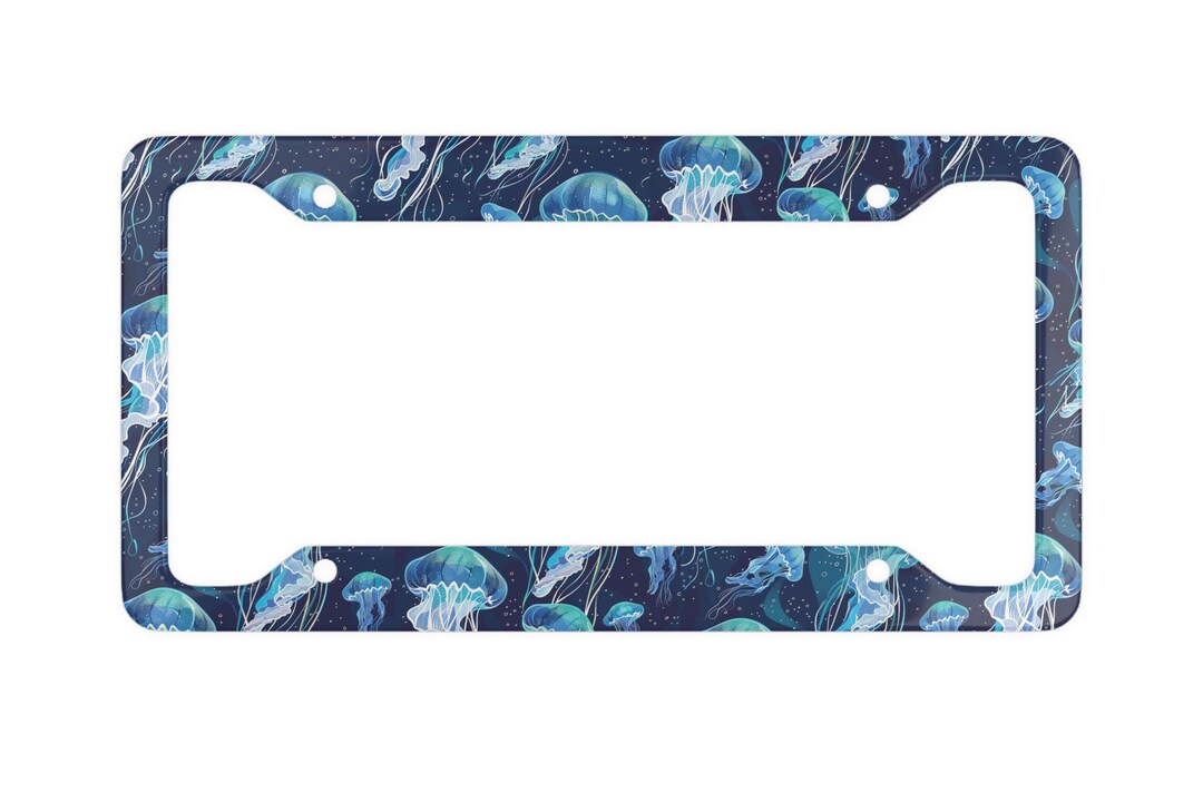 Jellyfish License Plate Frame - Ocean License Plate Cover -jellyfish ...