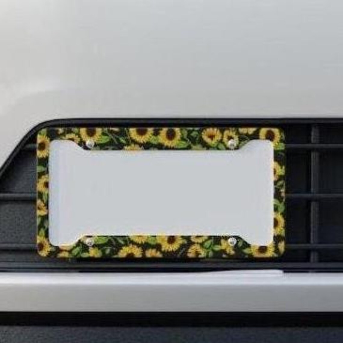 Sunflower License Plate Frame- Car Accessory- Sunflower Car Decor ...