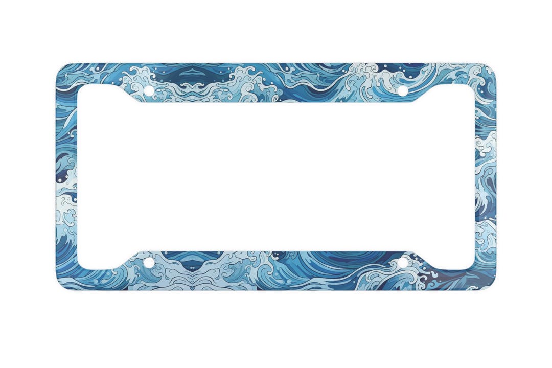 Ocean Waves License Plate Frame - Ocean License Plate - Ocean Lover ...
