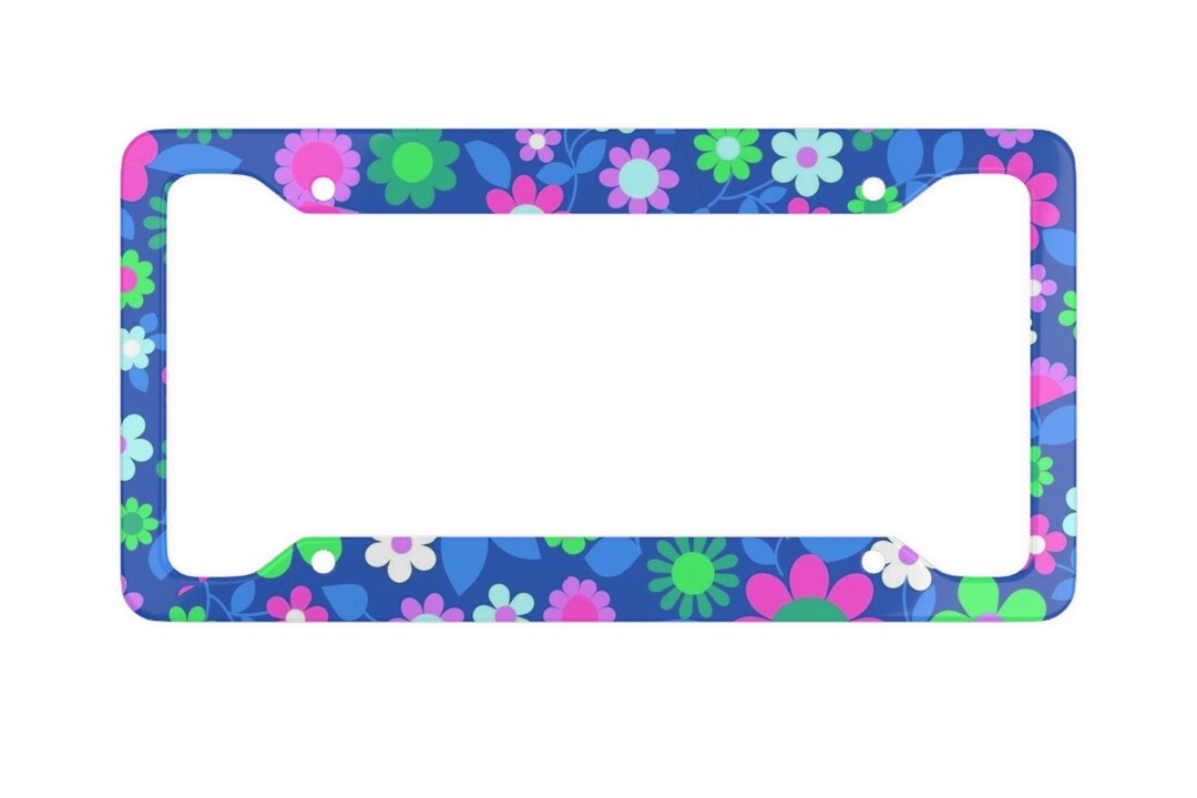 Retro License Plate Frame* Decorative License Frame* Hippie License ...