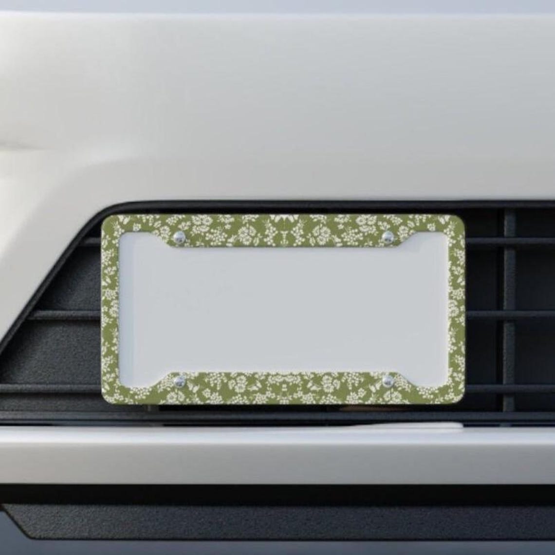 Ditsy Floral on Sage License Plate Frame- Cute Car Accessory- Flower ...