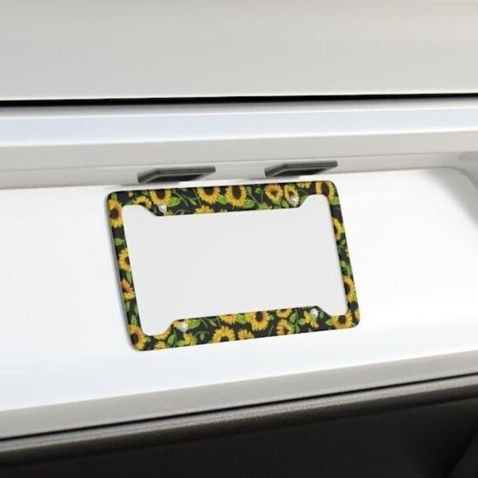 Sunflower License Plate Frame- Car Accessory- Sunflower Car Decor ...