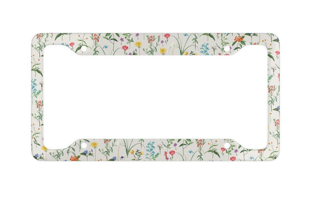 Dandelion Field License Plate Frame Wildflower Car Decor Flower License ...