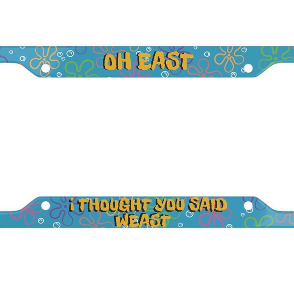 Funny License Plate Frame Spongebob - Etsy