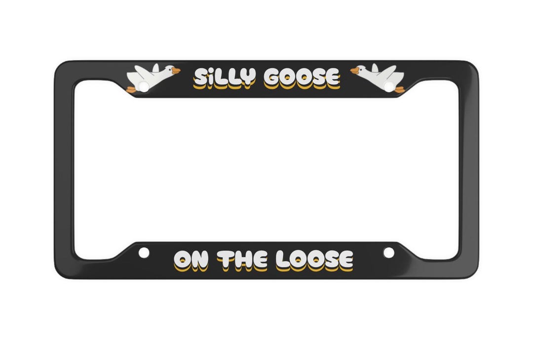 Silly Goose on the Loose License Plate Frame3 - Cute Car Accessory ...