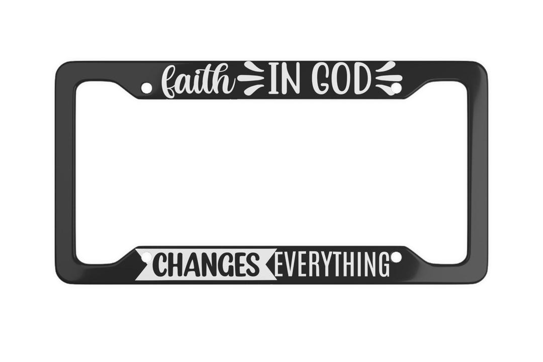 Faith License Plate Frame God License Plate Frame Christian Car ...