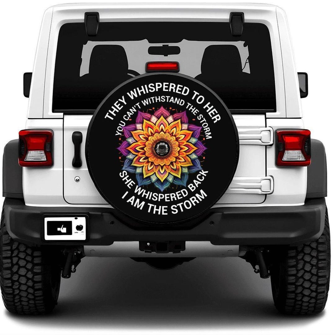 I Am the Storm Spare Tire Cover With Camera- 4x4 Vehicle Accessory ...