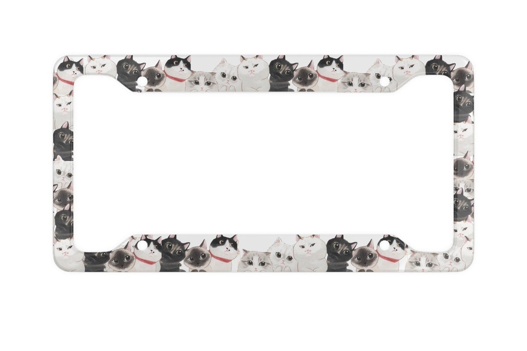 Cat Mama License Plate Frame Furr Mama Frame Holder Cat Lover Plate ...