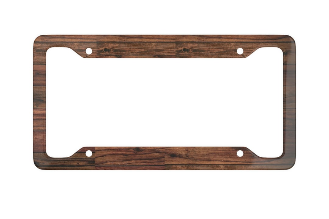 Wood License Plate Frame - Wood Look License Plate - Wood Print - Wood ...