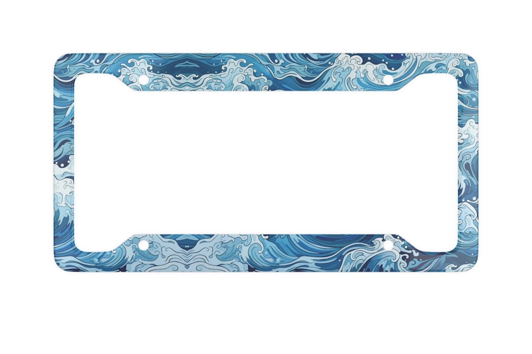 Waves License Plate Frame - Ocean License Plate - Ocean Lover Gift ...