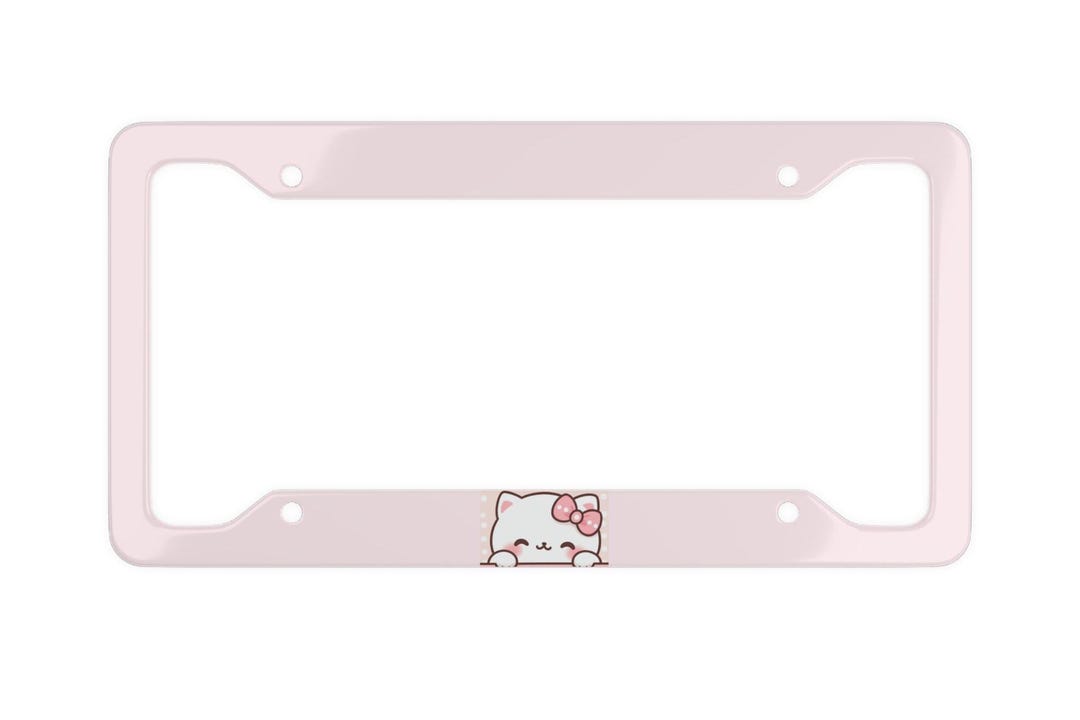 Hi Kitty License Plate Frame - Kitty License Plate Cover - Pink License ...