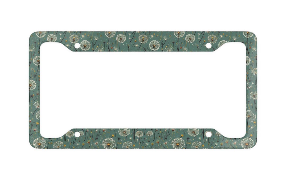 Dandelion License Plate Frame, License Plate Cover, Cute Car Accessory ...