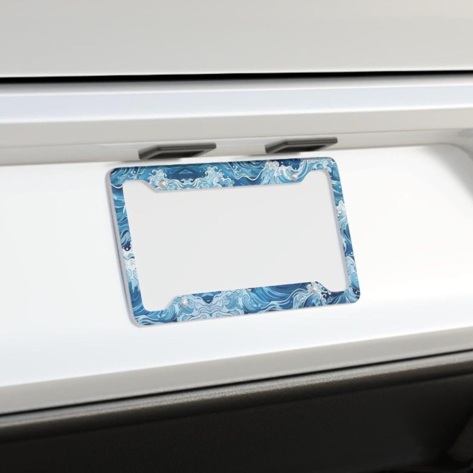 Waves License Plate Frame - Ocean License Plate - Ocean Lover Gift ...
