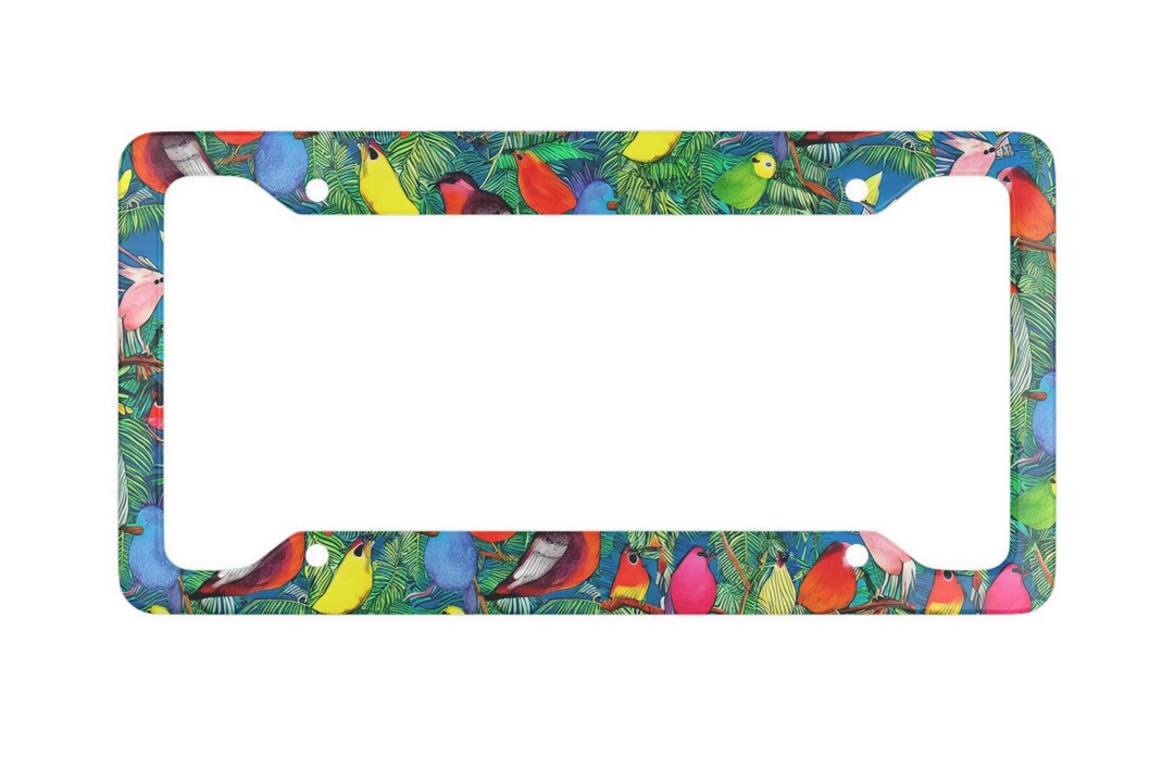 Rainforest Birds License Plate Frame License Plate Frame Birds License ...