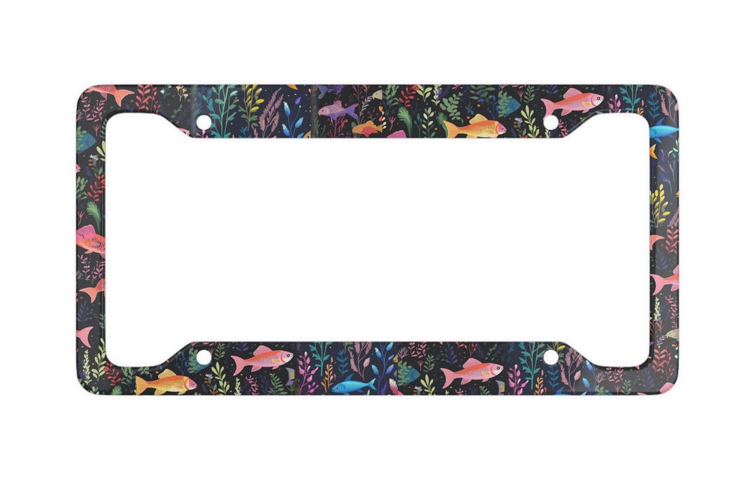 Coral Reef License Plate Frame Fish License Plate Cover Undersea ...