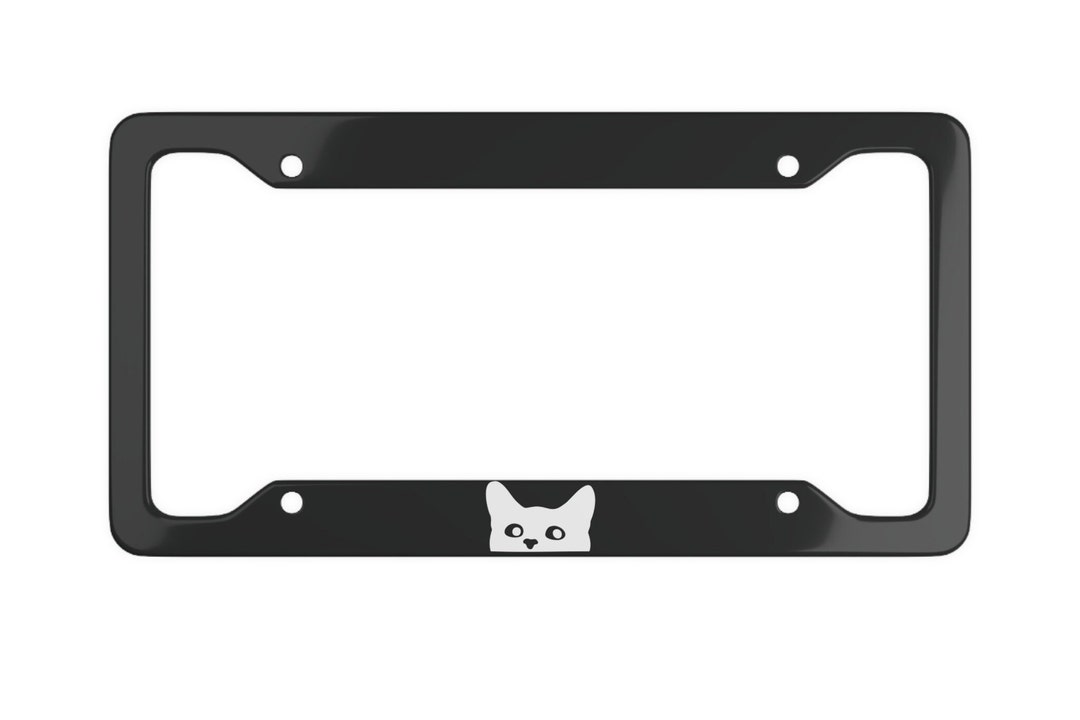 Peeking Cat License Plate Frame - Car Accessories - Cat License Plate ...