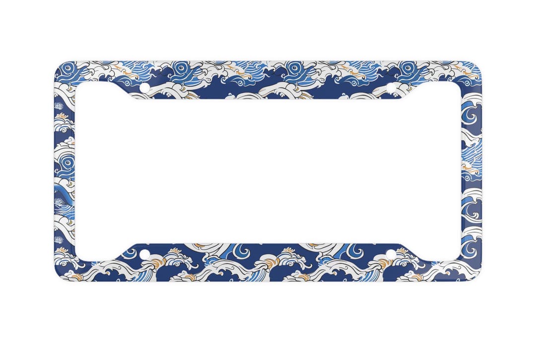 Kanagawa Waves Too License Plate Frame - Great Wave - Japanese Art ...