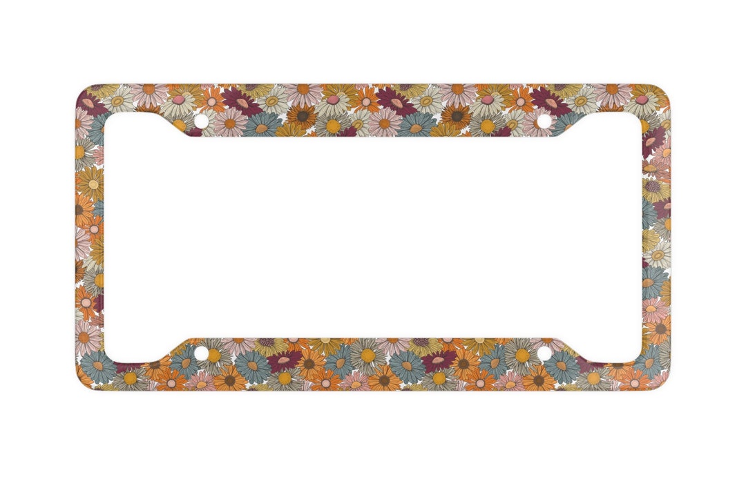 Dozen Daisies License Plate Frame Floral License Plate Cover Daisy ...