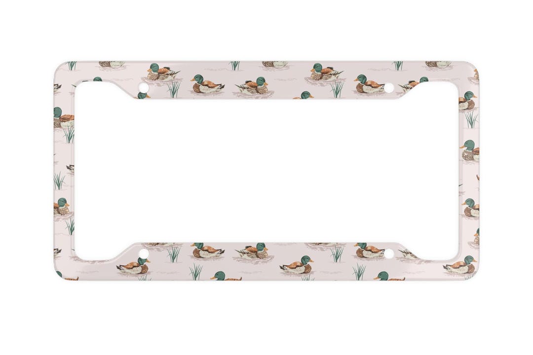 Mallard Duck License Plate Frame- Duck Hunter Car License Cover- Cute ...