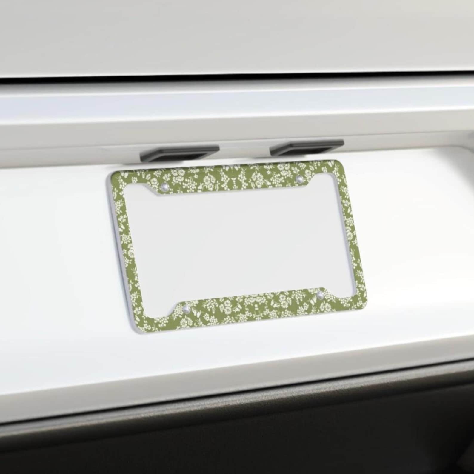 Ditsy Floral on Sage License Plate Frame- Cute Car Accessory- Flower ...