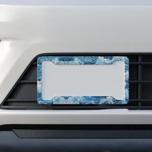 Waves License Plate Frame - Ocean License Plate - Ocean Lover Gift ...