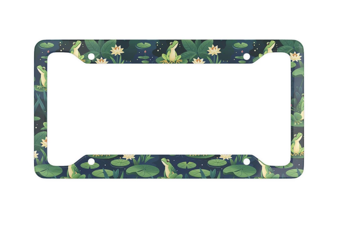 Hoppy Frogs License Plate Frame - License Plate Frame - Frogs - Cute ...
