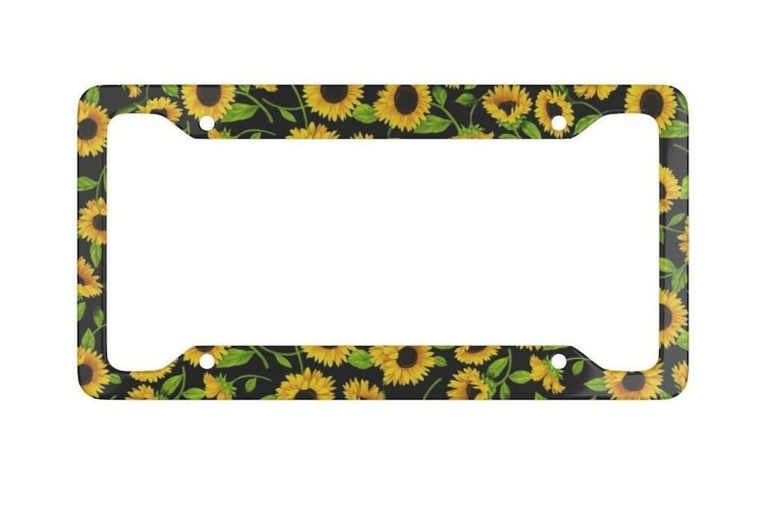 Sunflower License Plate Frame Car Accessory Sunflowers - Etsy