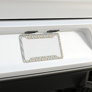 Primrose on Sage License Plate Frame- Floral License Plate Cover ...