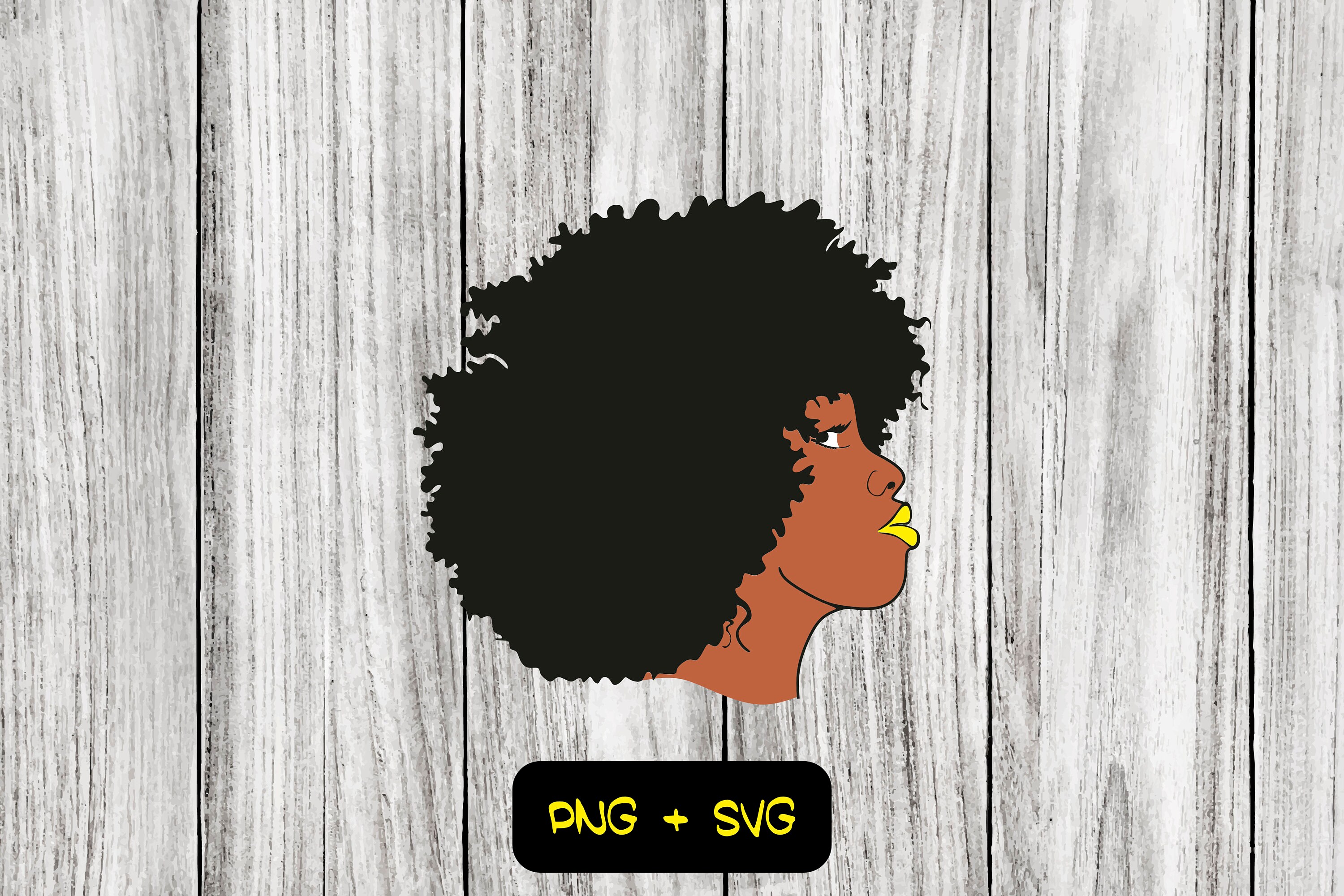Afro Woman Profile SVG PNG Files Black History Month Black - Etsy