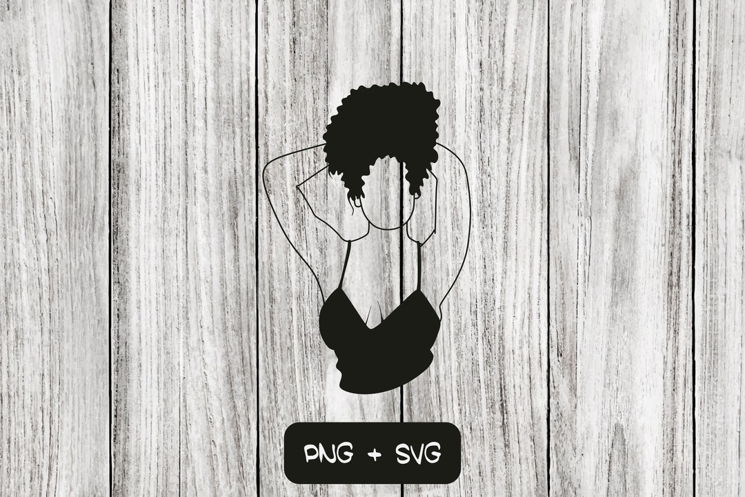 Woman in Halter Top Silhouette SVG PNG Files, Black History Month ...