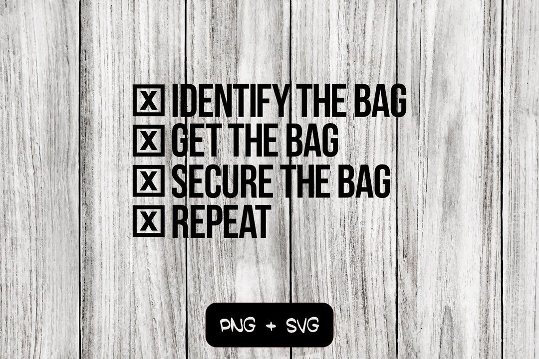 Securing the Bag Instructions SVG PNG Files - Instant Download - Etsy