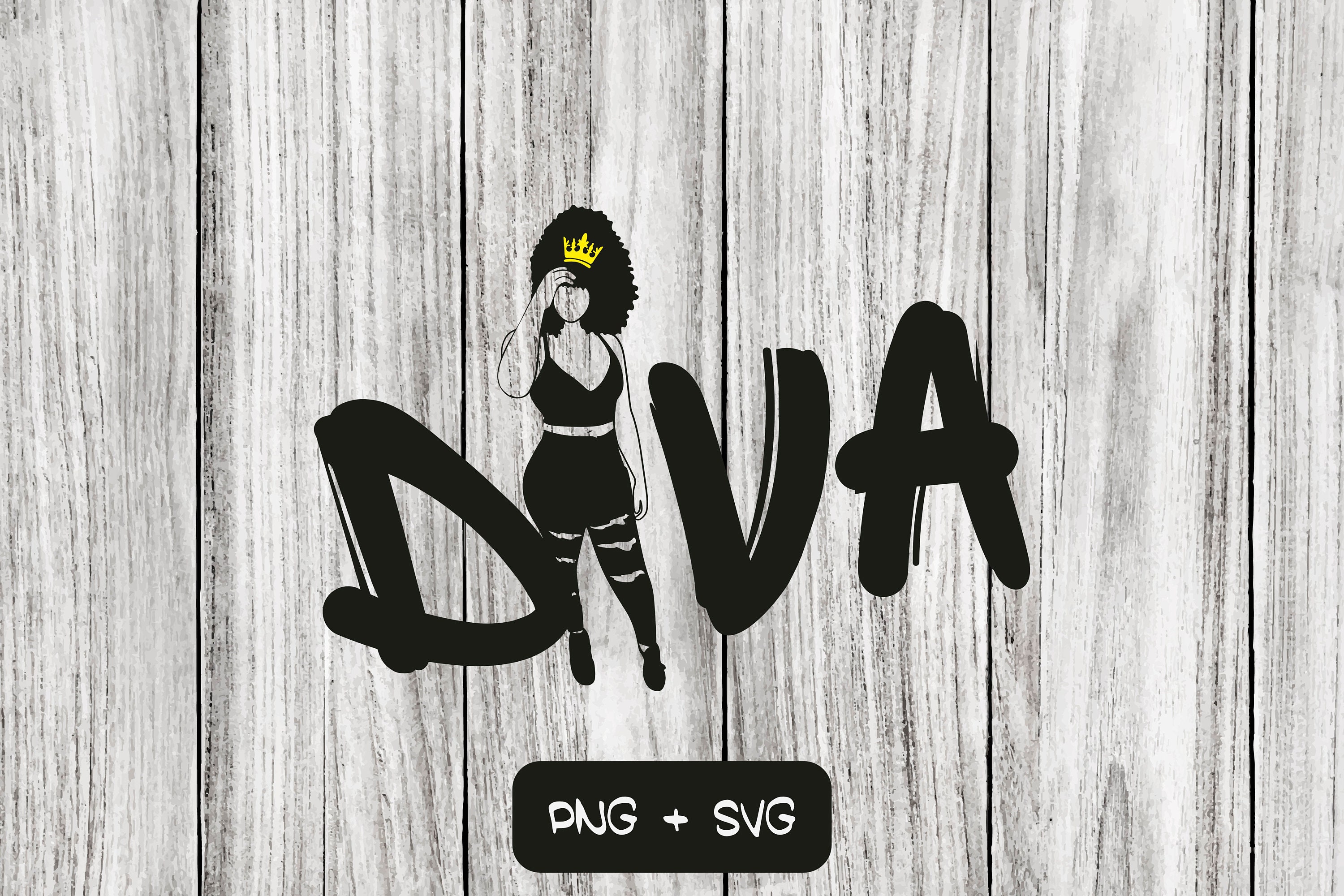 Diva Crown SVG PNG Files, Black History Month, Black Pride - Instant ...