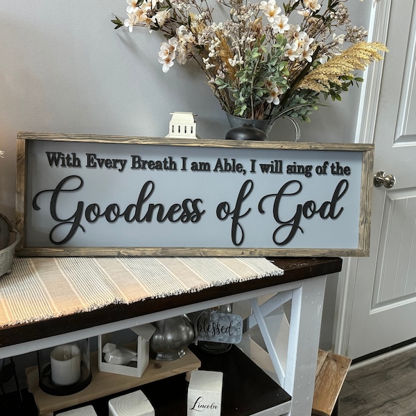 Goodness of God Sign - Etsy