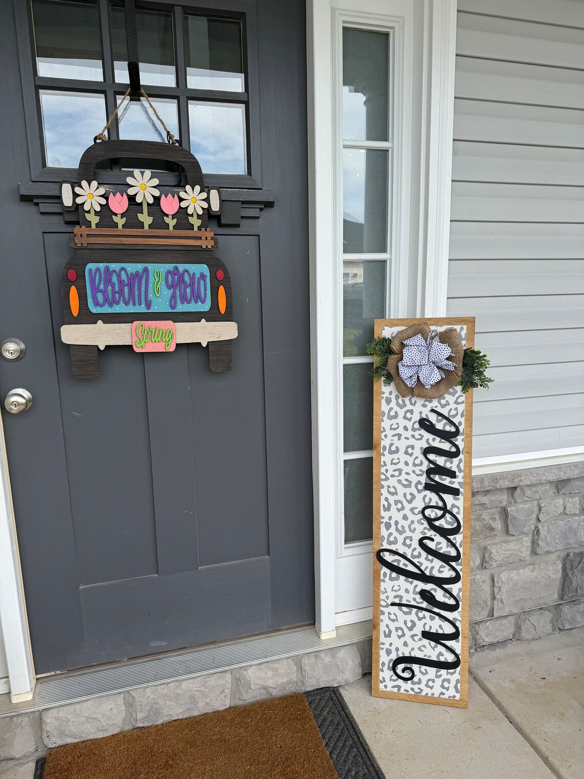 Welcome Leopard Print Porch Leaning Sign/ Welcome Leaning Sign/ Leopard ...