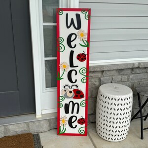 Lady Bug Porch Sign/ Ladybug Sign/ Summer Sign/ Large Ladybug Sign - Etsy