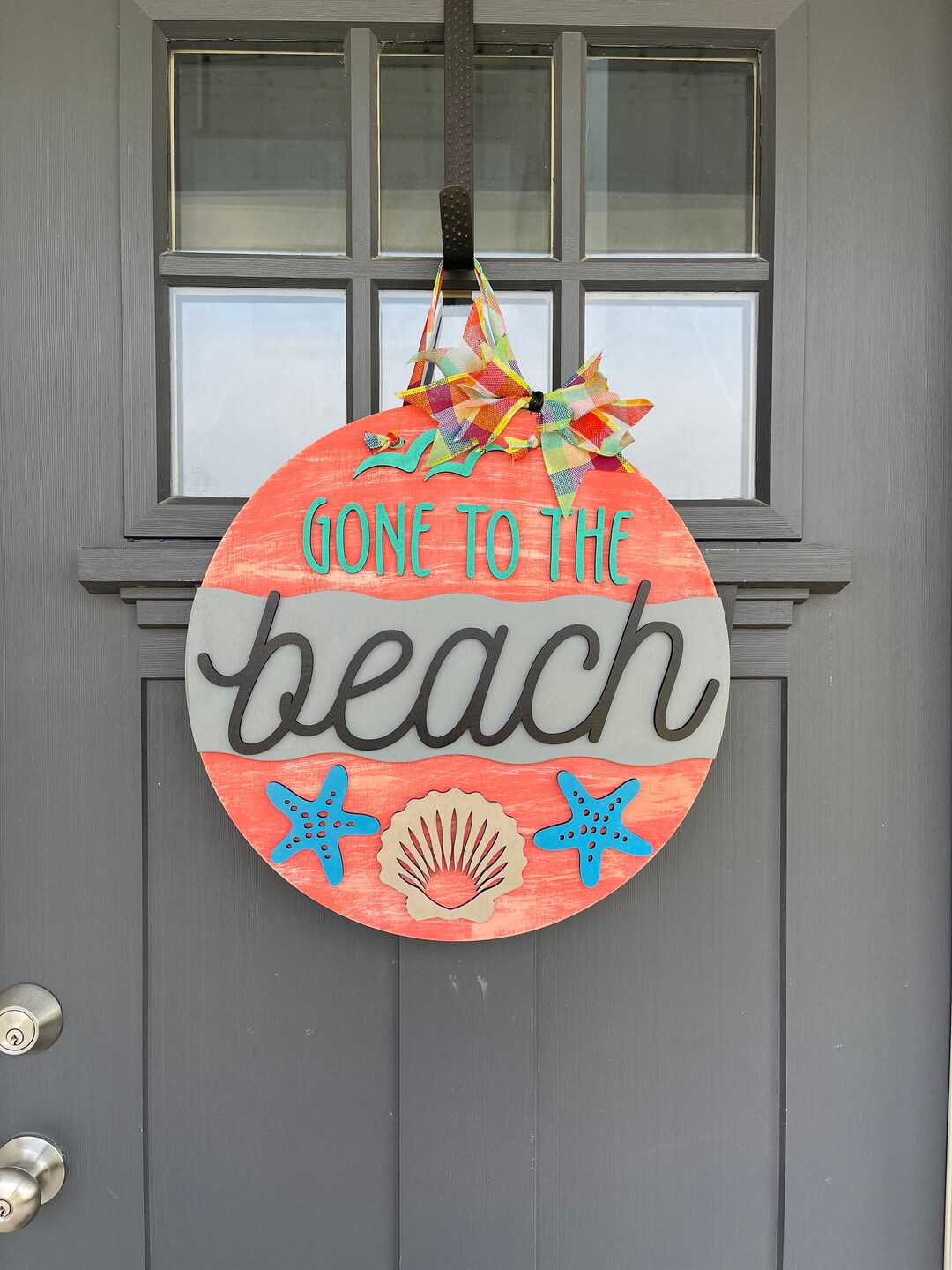 Gone to the Beach Door Hanger - Etsy