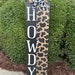 Howdy Cow Print Porch Leaning Sign/ Howdy Leaning Sign/ Cow - Etsy