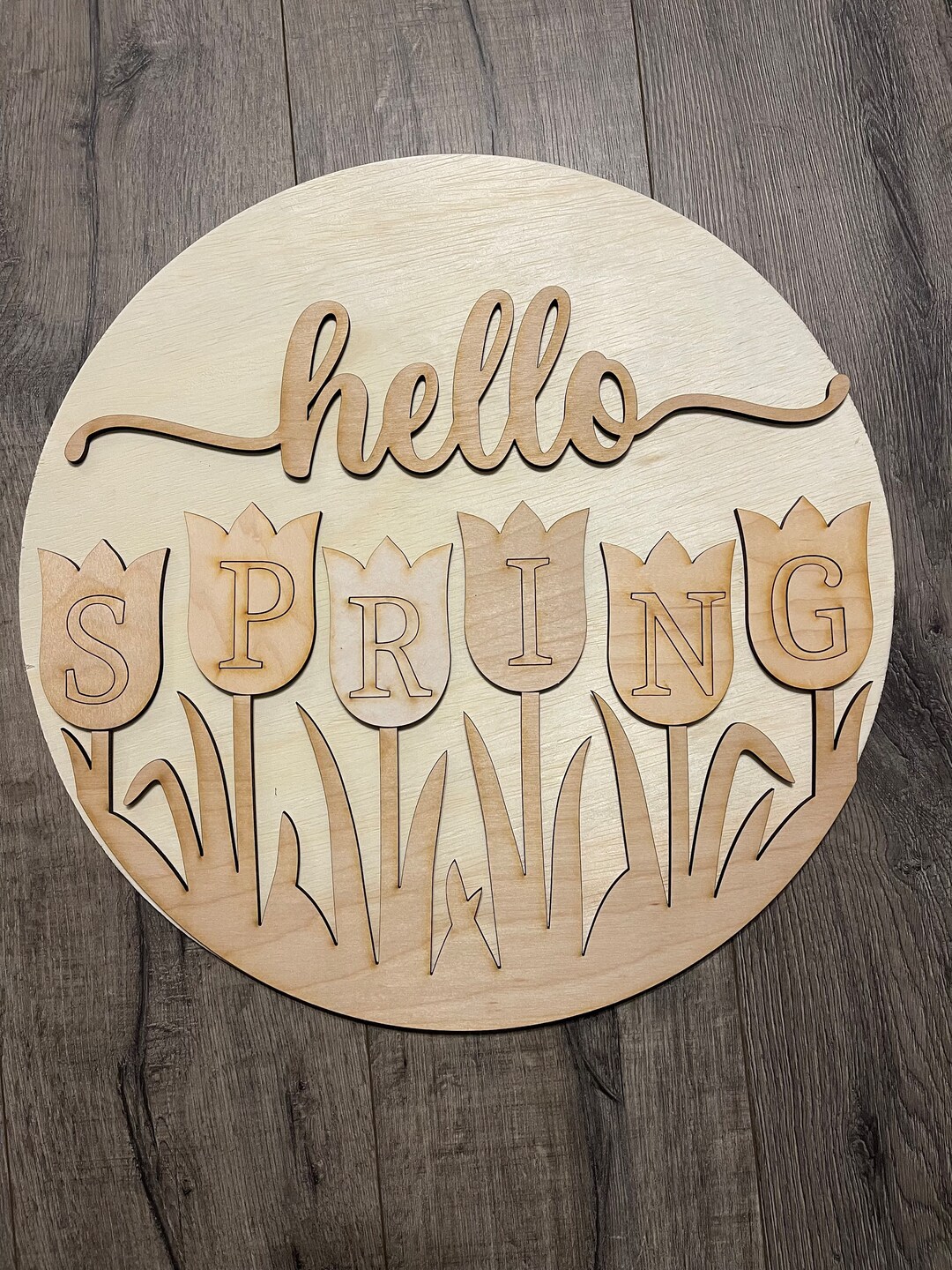 Hello Spring DIY Unfinished Door Hanger - Etsy