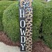 Howdy Cow Print Porch Leaning Sign/ Howdy Leaning Sign/ Cow Print Sign ...
