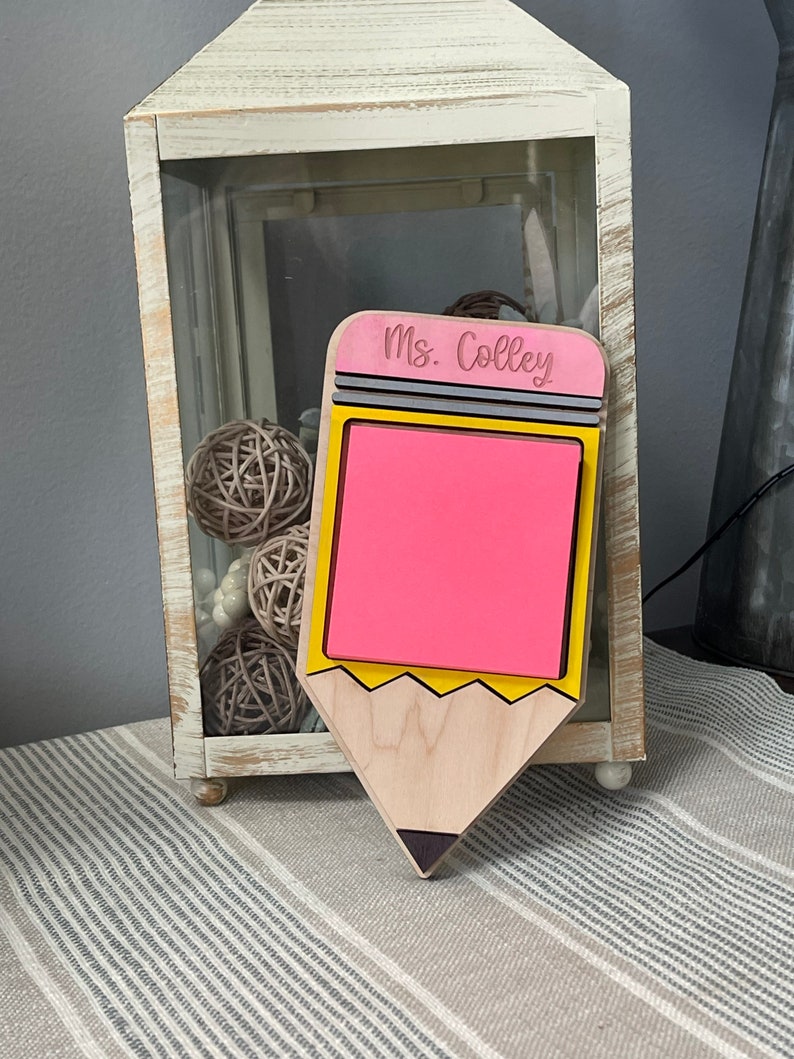 Teacher Post-it Note Holder Personalized - Etsy