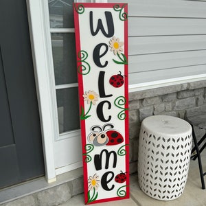 Lady Bug Porch Sign/ Ladybug Sign/ Summer Sign/ Large Ladybug Sign - Etsy